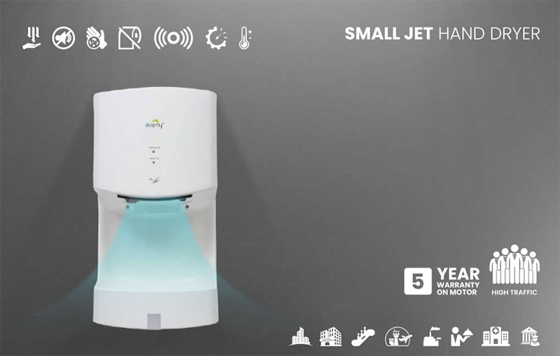 Automatic Jet Hand Dryer 1000W with Drip Tray