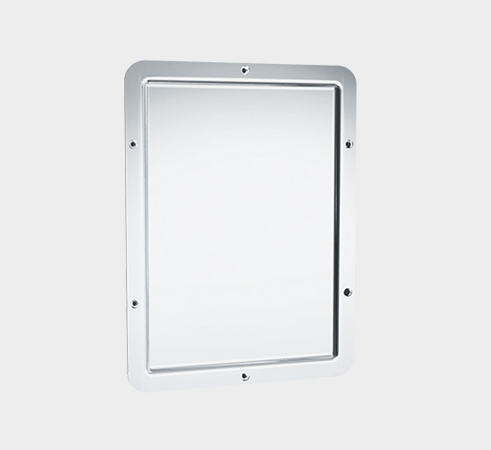 Mirror Security Framed One Piece with Round Corner Front Mount | AS10-107