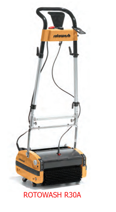 Rotowash R30 Cylindrical Floor Scrubbing Machine 300mm with Loop Handle