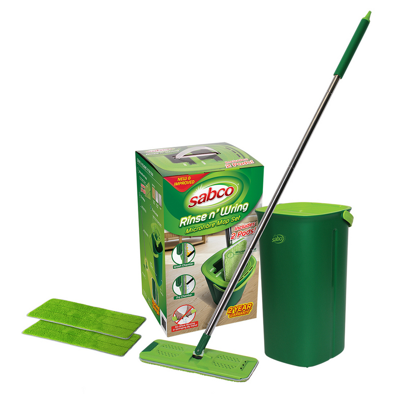 Sabco Rinse n Wring No Touch Complete Flat Mop Set