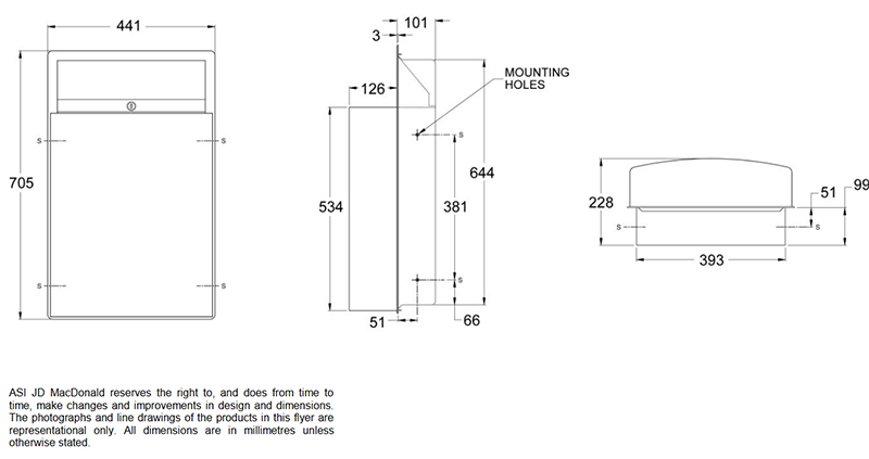 Semi Recessed Removable Waste Bin 42.6L - Roval Collection
