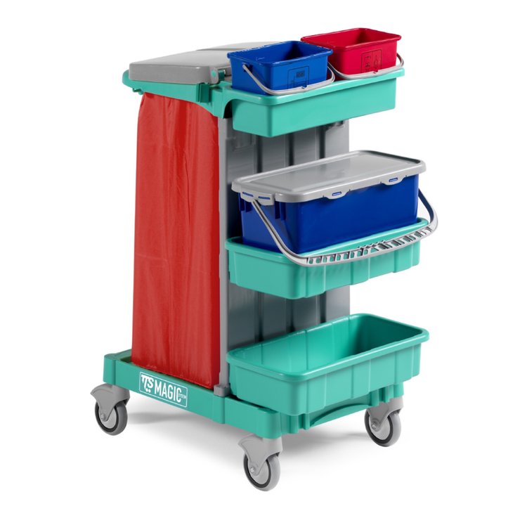 Small Base Janitorial Trolleys - Customizable