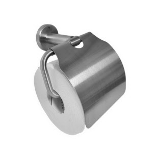 Stainless Steel Brushed Toilet Roll Holder with Cover